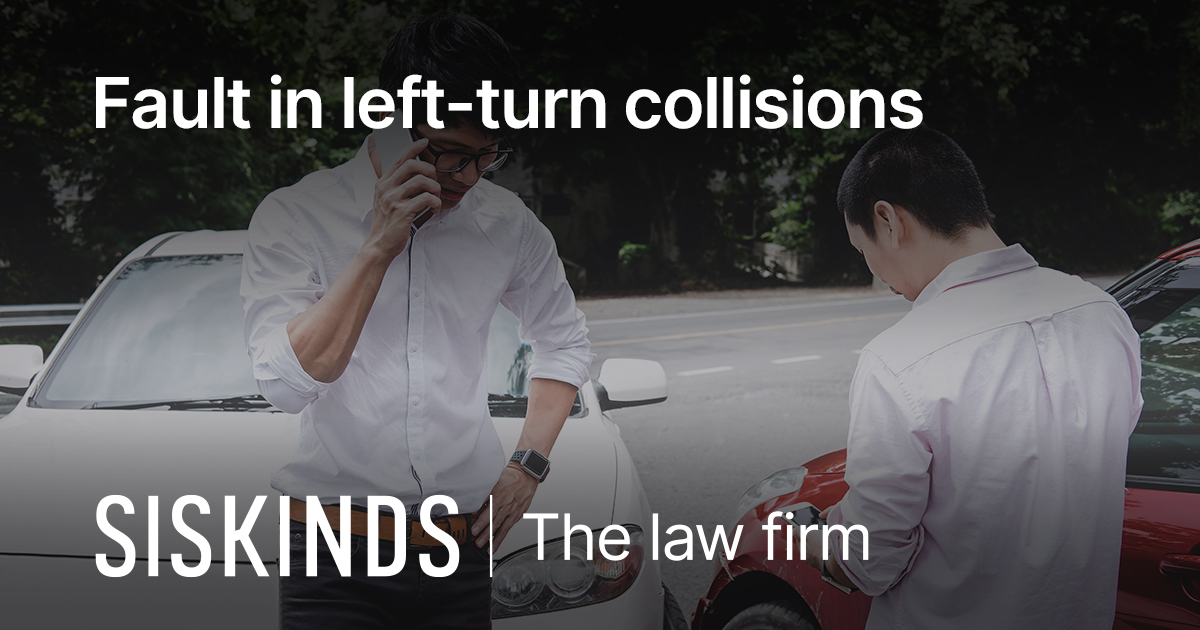 Fault in left-turn collisions | Siskinds Law Firm