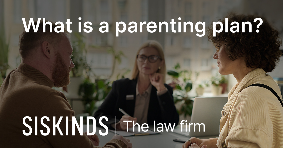 What is a parenting plan? | Siskinds Law Firm