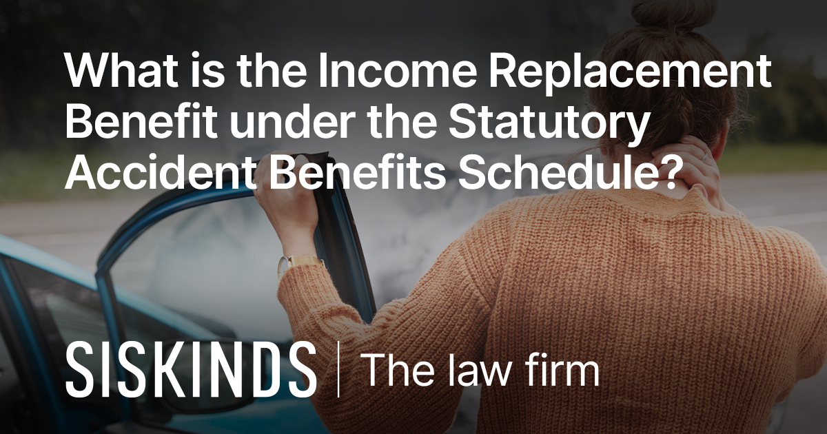 What is the Income Replacement Benefit under the Statutory Accident ...